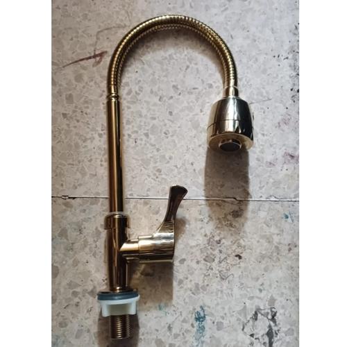 Jual KERAN CUCI PIRING FLEKSIBEL GOLD / KRAN MEJA SINK EMAS MODEL ...