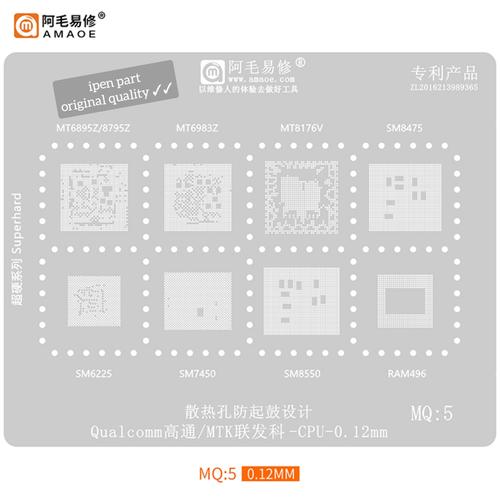 Jual Plat Cetakan MQ5 MT6895Z SM8550 MT6983Z Original Amaoe BGA Stencil - Kab. Tangerang - ipen ...