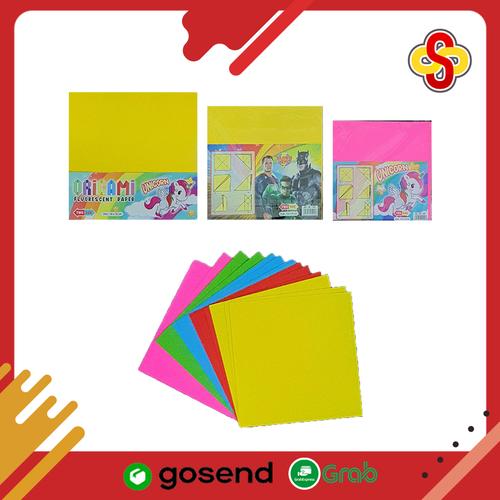 Jual Kertas Lipat / Kertas Origami 2 Sisi Berwarna Fancy Isi 25 Lembar ...