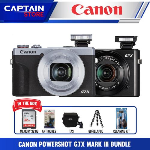 Jual CANON POWERSHOT G7X MARK III PAKET KOMPLIT - PAKET C, BLACK - Jakarta Pusat - Captain-Store ...