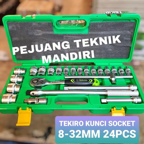 Jual KUNCI SOK SET TEKIRO 8 - 32 MM 24PCS / KUNCI SOCKET TEKIRO 8-32MM 24PC - Jakarta Barat ...