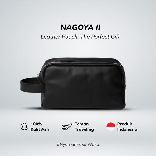 Jual WAKU Handbag Tas Tangan Pouch Kulit Asli Unisex - Nagoya II ...