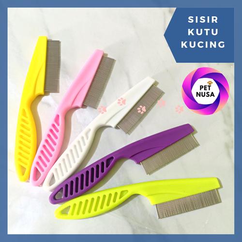 Jual Sisir Kutu Kucing Bulu Rontok Panjang Pendek Gagang Pendek Plastik ...