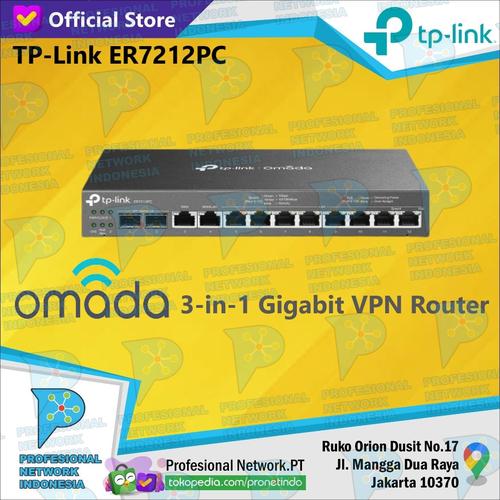 Promo Tp-LINK router ER7212PC Omada 3-in-1 Gigabit VPN Router PoE ...