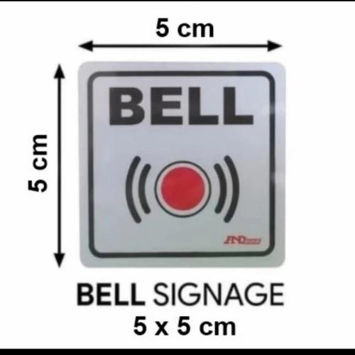 Jual STIKER SIGN 5×5cm. Tanda BELL masuk Rumah SIGNAGE - Jakarta Utara ...