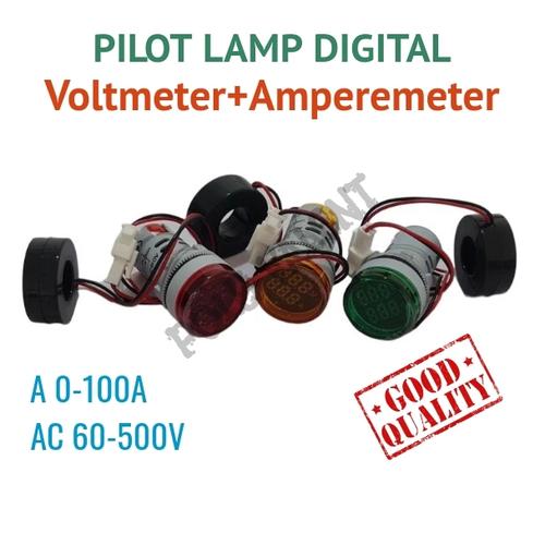 Promo LAMPU INDIKATOR PILOT LAMP DIGITAL VOLTMETER AMPEREMETER AD16 ...