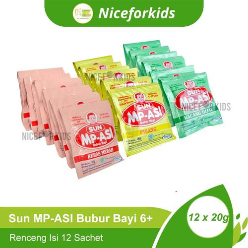 Jual Sun MP-ASI Bubur Bayi 6-24 Bulan Renceng Isi 12 Sachet Sun Mpasi ...