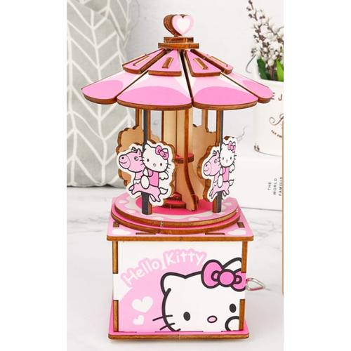 Jual DIY Music Box Hello Kitty Carousel / Kotak Musik Hello Kitty ...