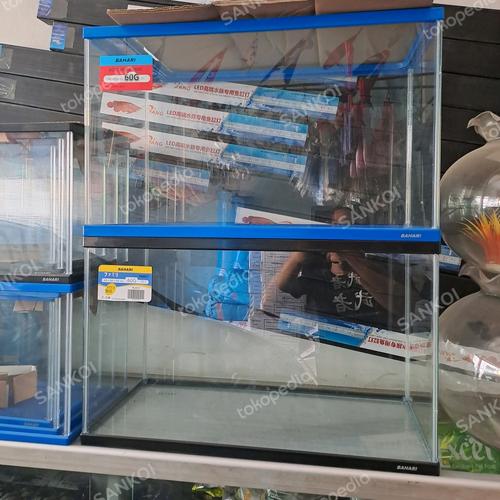 Jual aquarium nisso bahari 60 G 60cm biru atau hitam/tank aquarium 60 ...