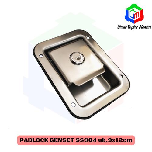 Jual PADLOCK GENSET DOOR LOCK SS304 uk.9 x 12cm - Hitam - Kab ...