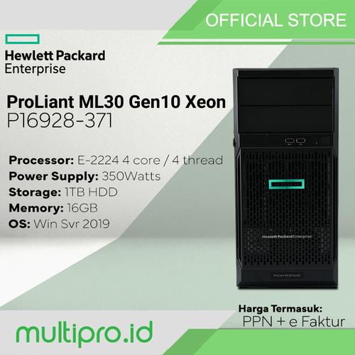 Promo ML30 G10 E-2224 - 4 CORE 3.4 GHz, 16GB, 1TB SATA, RW, KM, WS19 ...