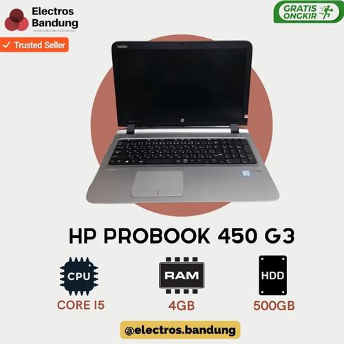 Jual LAPTOP HP PROBOOK 450 G3 CORE I5 GEN 6 RAM 4GB HDD 500GB MURAH ...