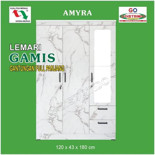 Jual Lemari pakaian / Almari baju Gamis 3Pintu Mewah Desain Modern ...