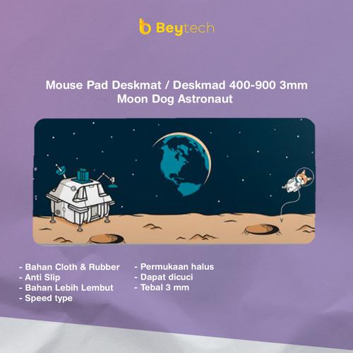Jual Mouse Pad Deskmat/ DeskMad 400-900-3mm Moon Dog Astronaut - Biru ...