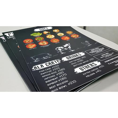 Jual Cetak Daftar Papan Menu / Katalog Menu Satuan Art Carton 310 gr 1 ...