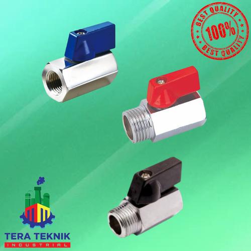 Jual Mini Ball valve Male Female 1/4 inch ( READY STOCK ) - Hitam ...