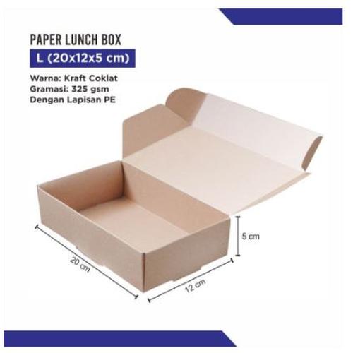 Jual Kotak Makanan / Kotak Nasi Kertas (Paper Lunch Box) B14 K3 Ukuran ...
