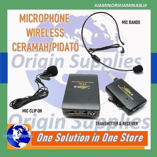 Jual Mic Wireless Clip on Jepit Ceramah Pidato Imam / Mic Jepit di Baju ...