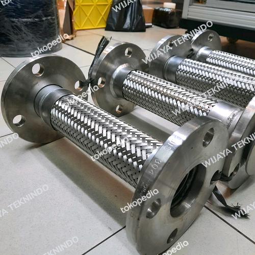 Jual Flexible Hose Stainless SUS 304 1 1/4" inch Flange JIS 10K 30 Cm ...