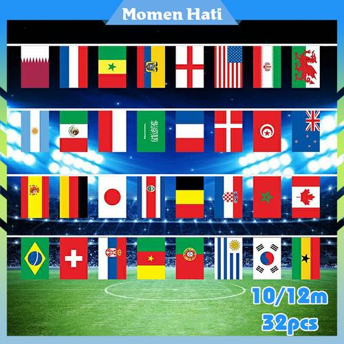 Jual 10 / 12M Bendera Piala Dunia 2022 Bendera 32 Negara Peserta ...