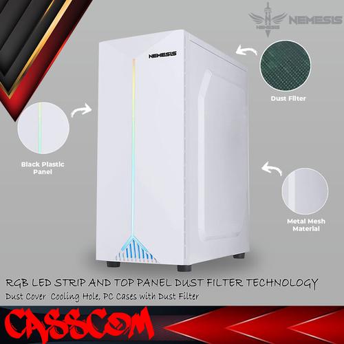 Jual Casing PC NYK Nemesis T50 Imoogi White Gaming Case Free 1 Fan ...