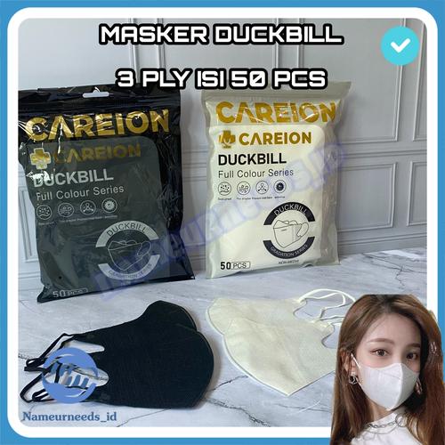 Promo MASKER DUCKBILL 3PLY ISI 50 PCS CAREION MASKER DUCKBILL - Hitam ...