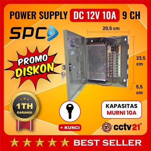 Jual SPC PSU Power Supply Box Panel DC 12V 10A 9CH Port Untuk CCTV LED ...