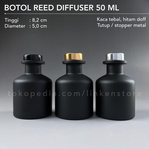 Jual Botol Reed Diffuser 50ml - Kaca Tebal Hitam Black Doff Matte - Vas ...