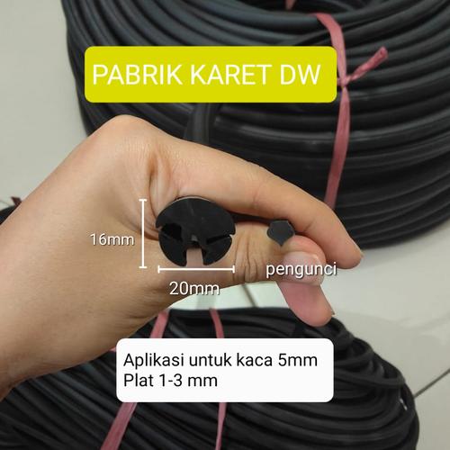 Jual Karet Kaca H Sedang H 5mm Karet Panel Akrilik Karet Koam Kaca 20mm ...