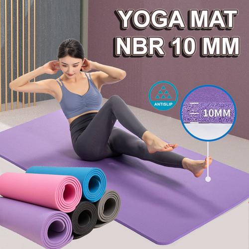 Promo NBR Yoga Mat 10MM Matras Yoga Pilates Alas Anti Slip Tebal Gym ...
