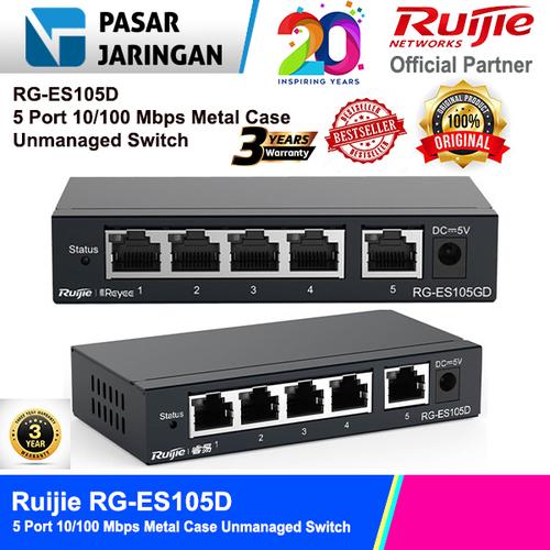 Jual Ruijie RG-ES105D 5 Port 10/100 Mbps Metal Case Unmanaged Switch - Jakarta Pusat - Pasar ...