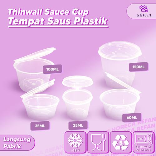 Promo Thinwall Sauce Cup / Tempat Saus / Puding Semua Ukuran Per 1 Pack ...