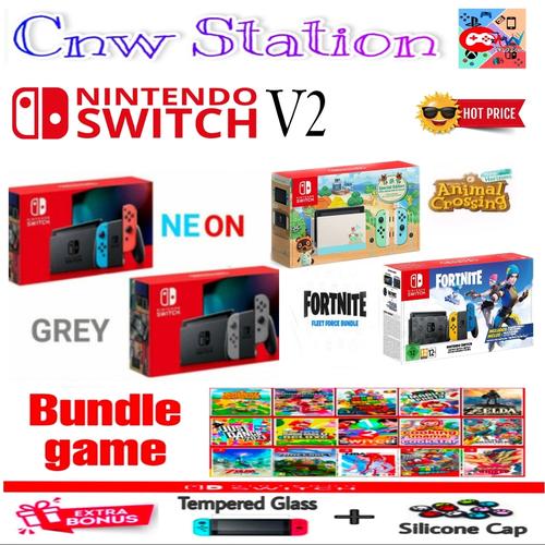 Jual Nintendo switch neon V2 new - Grey, Tanpa game - Jakarta Pusat ...