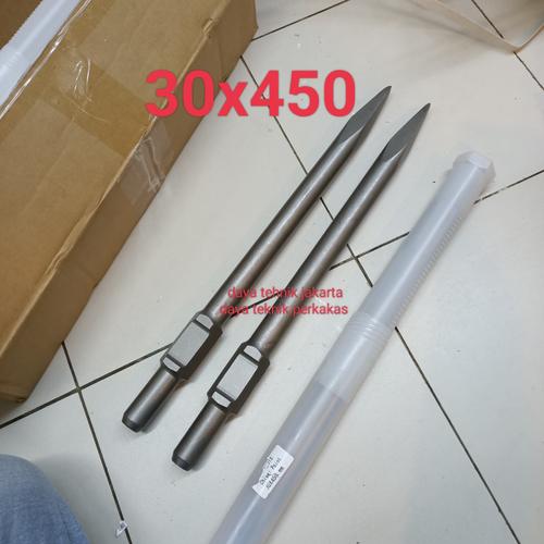 Jual mata Jack hammer 30x450 point - mata hamer 15kg hex 30 x 450mm op ...