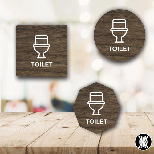 Jual Signage Toilet Icon Kloset Sign Kayu multiplek + Akrili Label ...