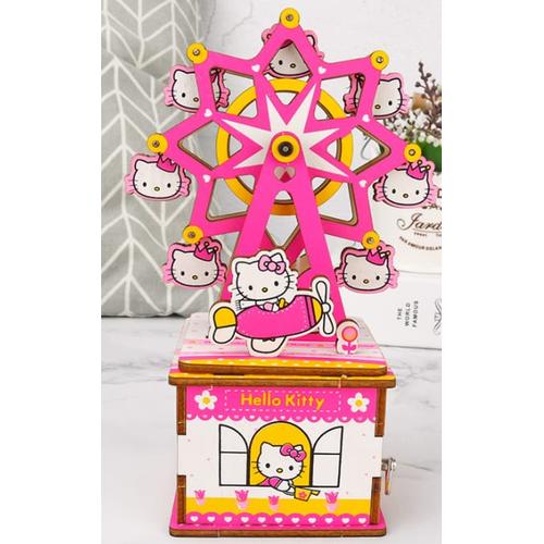 Jual DIY Music Box Hello Kitty Ferris Wheel / Kotak Musik Hello Kitty ...