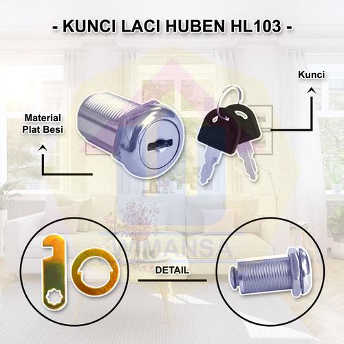 Jual KUNCI LACI HUBEN HL-103 - KUNCI LEMARI - 30mm - Kota Surabaya - WimansaTools | Tokopedia