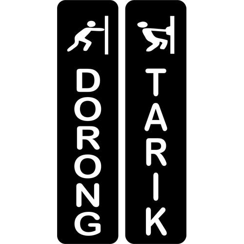 Jual Akrilik Sign Board Dorong Tarik Akrilik Papan Tanda Dorong Tarik ...