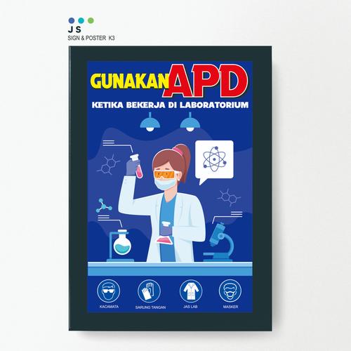Jual POSTER SAFETY K3 - GUNAKAN APD LAB + Frame A2 - Kota Malang - JS ...
