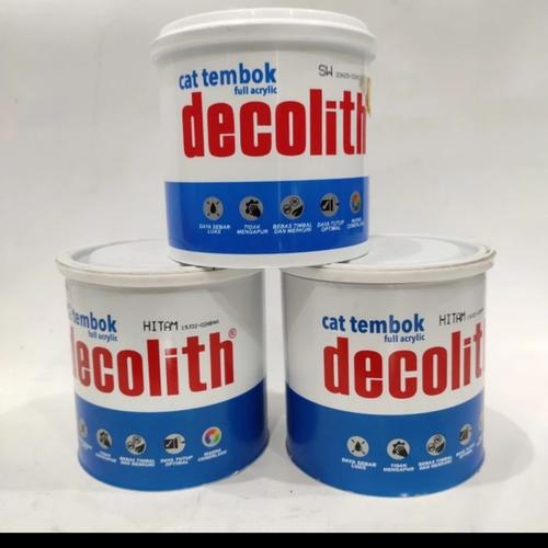 Jual Cat Tembok Plafon Decolith Putih Hitam Interior 1 kg - SW Super ...