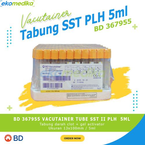 Jual 367955 BD Vacutainer Tabung SST II PLH 13X100 5ml Yellow / Clot ...