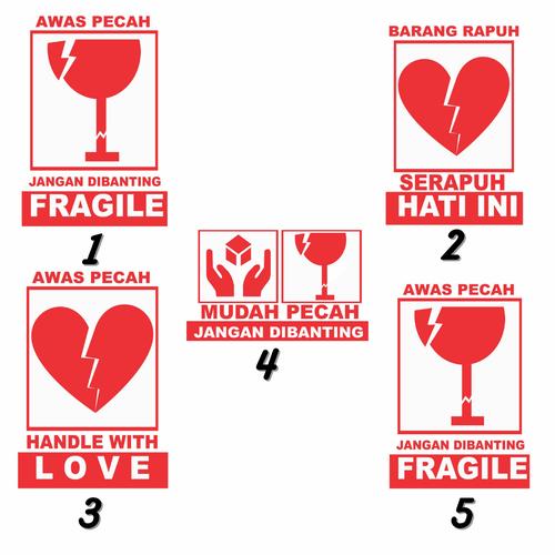 Jual stiker murah fragile barang mudah pecah awas pecah - 5 - Kota ...