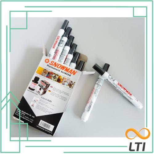 Jual Spidol Permanent Marker Snowman MURAH AG-12 / Lusin - Hitam - Kota ...