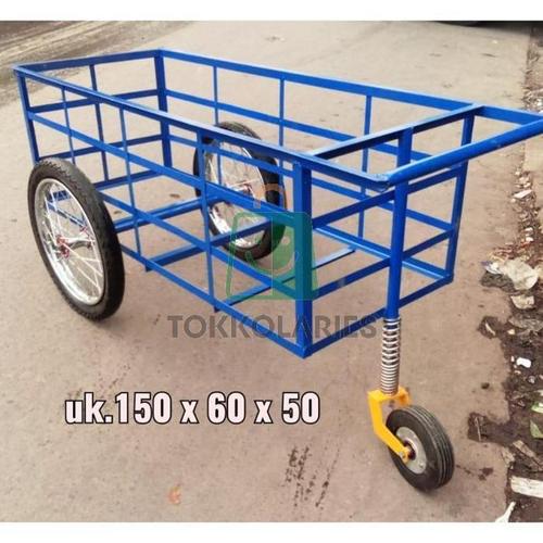 Jual Baru, Gerobak rangka besi angkutan barang ukuran 150 cm Terjangkau ...