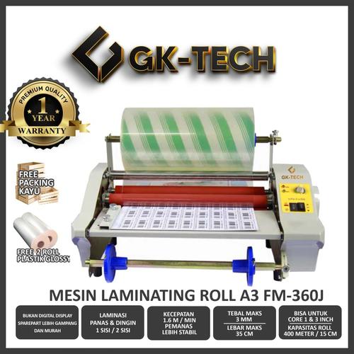 Jual MESIN LAMINATOR ROLL / MESIN LAMINATING Roll A3 GK360J - GK-360J ...