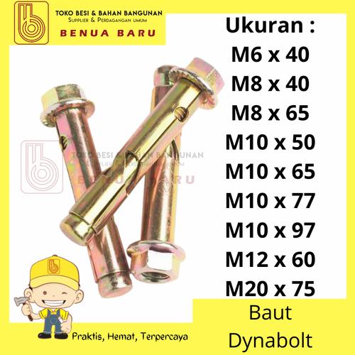Jual Baut Tembok Dynabolt / Dinabol /Dinabolt Bracket Set M6 M8 M10 M12 ...