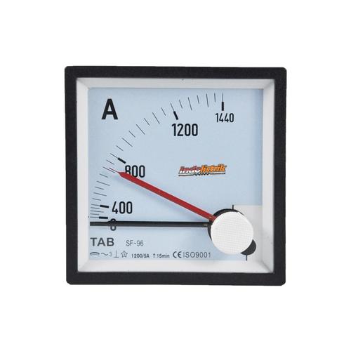 Jual Ampere Meter Maximum Demand 96x96 1200/5A TAB - Ampermeter Analog ...
