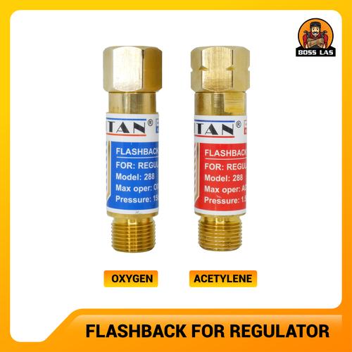 Jual Flashback Flash Back Arrestor Regulator OXY/LPG & ACY Las - Reg ...