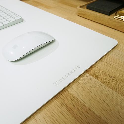 Jual Leather Desk Mat / Leather Deskmat / Leather Mousepad - White ...