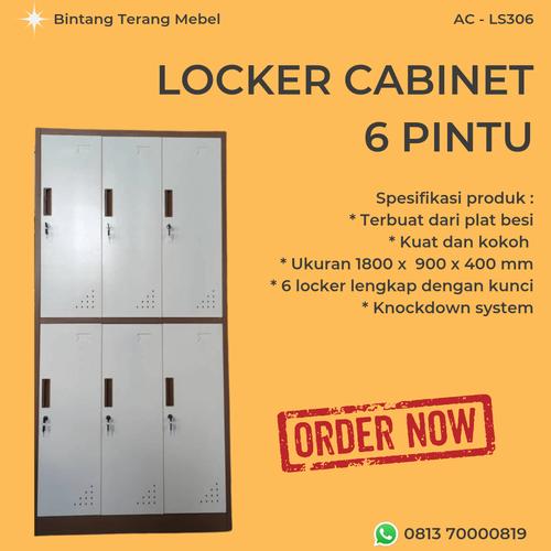 Jual LOCKER CABINET / LEMARI ARSIP / LEMARI LOCKER 6 PINTU || AC ...